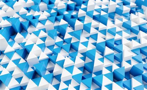 Premium Photo Blue And White Triangular Abstract Background Grunge Surface 3d Rendering
