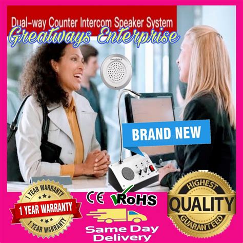 Interphone Dual Way Window Counter Intercom Interphone Computers Tech Office Business