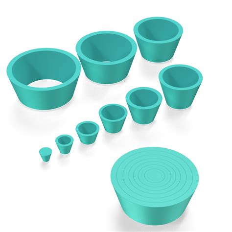 Funnel Flask Adapter Set Rubber Stopper 9 Pack Filter Adapter Cones Smooth Surface Funnel Holder