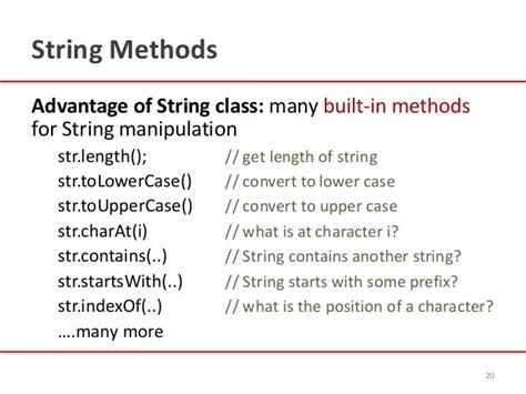 Java String Manipulation Functions And Methods With Example
