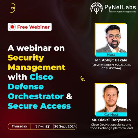Nandini Tiwari On Linkedin Pynetlabs Webinar Cisco Defense