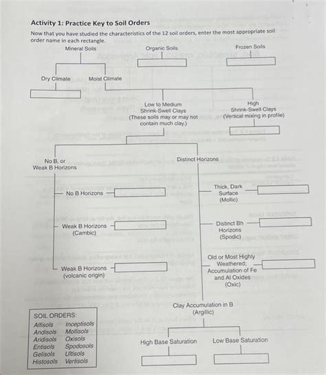 Solved Activity Practice Key To Soil Orders Now That You Chegg Com
