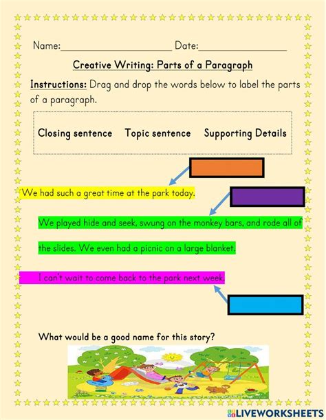 Parts Of A Paragraph Live Worksheets Worksheets Library