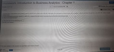 Solved Homework Introduction To Business Analytics