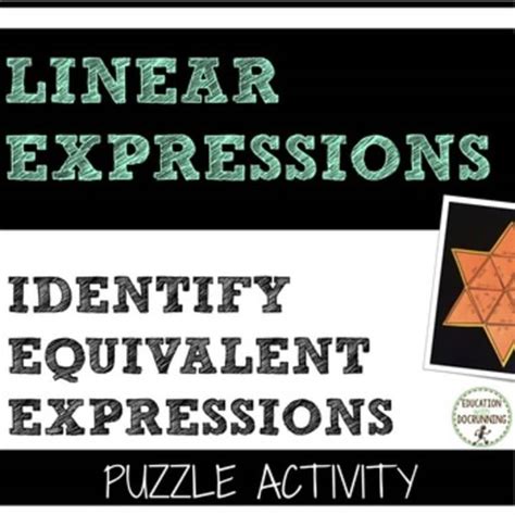 Equivalent Expressions Activity Puzzle By Education With Docrunning