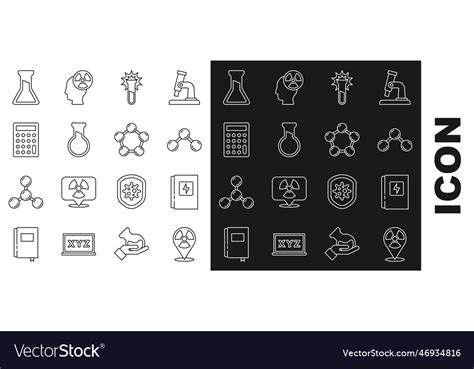 Set Line Radioactive In Location Electrical Panel Vector Image