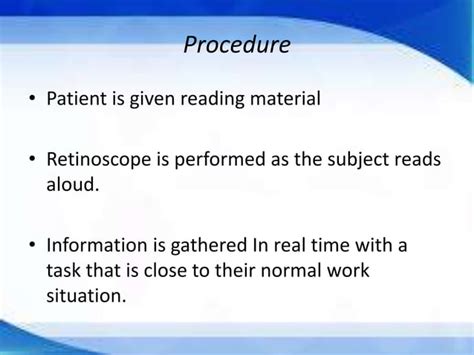 Dynamic Retinoscopy Pptx