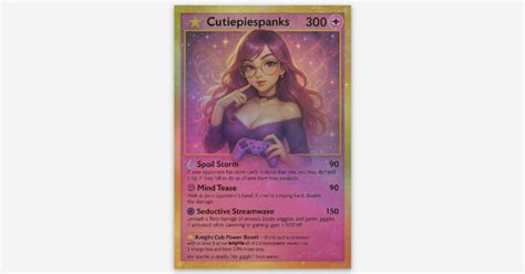 Cutiepiespanks Sticker Card By Mary Jane Holographic Stickers