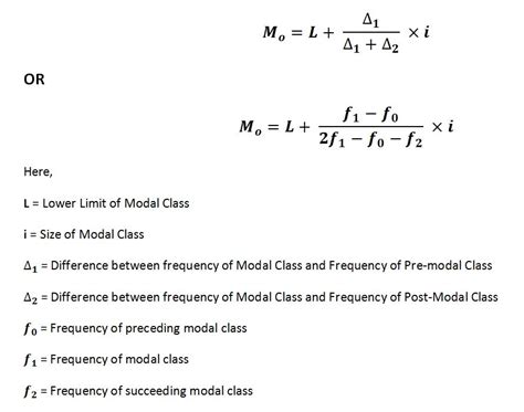 Mean Median Mode Formula For Grouped Data