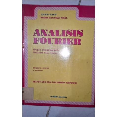 Fourier Analysis Book Murray R Spiegel Original Preloved Shopee