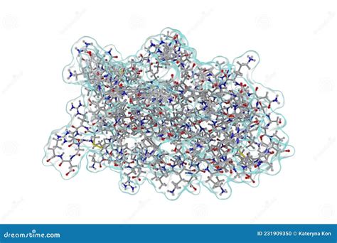Modello Molecolare Di Eritropoietina Umana Illustrazione Di Stock Illustrazione Di Drogare