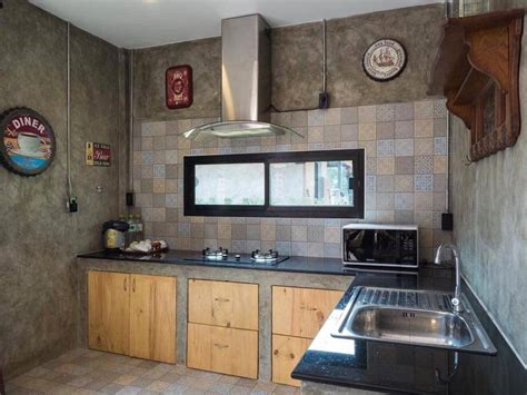 รวม 31 ไอเดีย ครัวไทยเคาน์เตอร์ปูนเปลือย สวยเท่ ใช้งานแข็งแกร่งคุ้มค่า