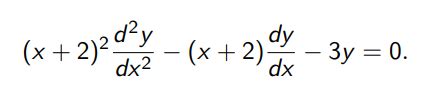 Solved Determine The Solution Of The Following Cauchy Euler Chegg Com