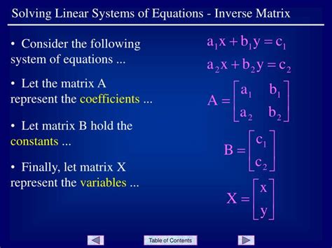 solving systems of equations using matrix inverse diy projects