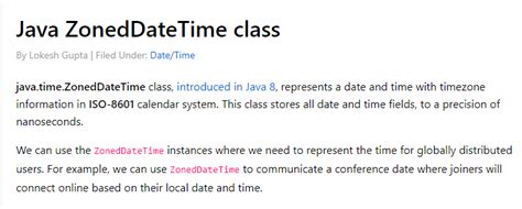 convert string to zoneddatetime in java howtodoinjava