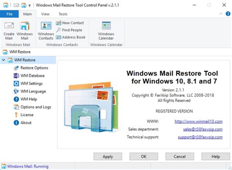 Windows Mail Restore Tool скачать на Windows бесплатно