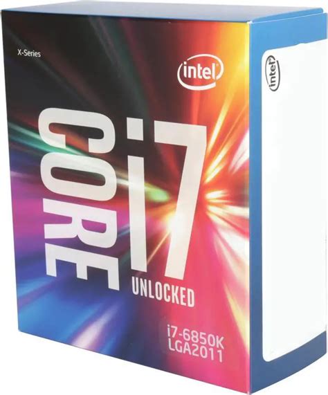 Intel Core I7 6th Gen Core I7 6850K Broadwell E 6 Core 3 6 GHz LGA 2011 V3 140W BX80671I76850K