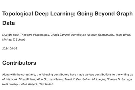 Michaelmike Erlihson On Linkedin Topological Deeplearning