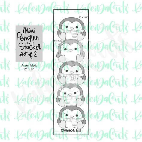 Mini Penguin Stacker Set Of 2 Cookie Cutters Kaleidacuts