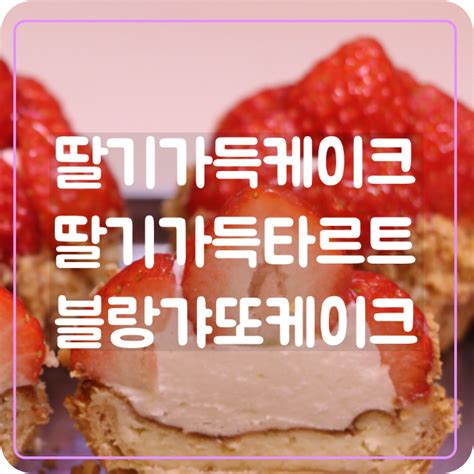 딸기로 만드는 케이크 딸기가득 케이크 타르트 네이버 블로그
