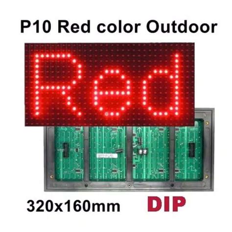 Jual Running Text Panel P10 Modul Full Red Merah Led Outdoor Lampu Hiasan Di Seller Sparepart