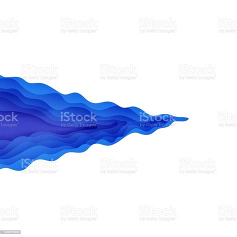종이 컷 스타일의 추상적 인 배경 깊은 파도를 잘라 낸 3d 벽지 현대 커버 부드러운 그림자 종이 컷 아트가있는 파란색 색상 레이어 벡터 카드 일러스트 레이 션 종이 접기
