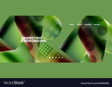 glassmorphism landing page background template vector image