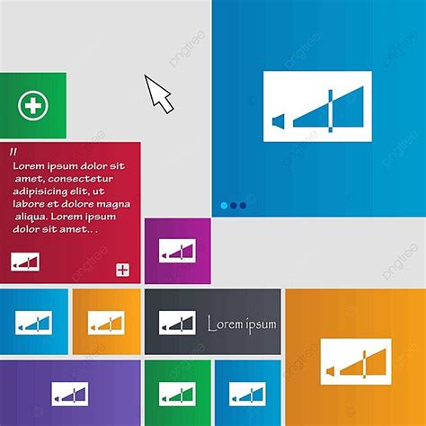Vectorized Modern Interface Website Buttons With Cursor Pointer Showing Volume Adjustment Icon