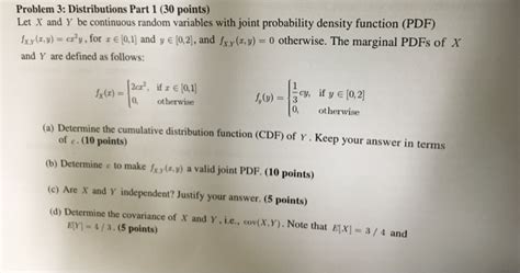 Solved Let X And Y Be Continuous Random Variables With Joint