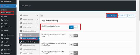 How To Hide Page Header Section Documentation Vaincode Event