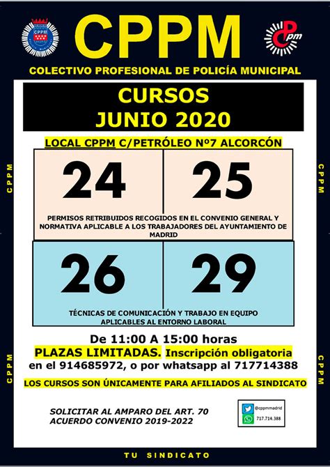 Cursos Presenciales Junio 2020 Sólo Afiliados Cppm Madrid Cppm Ep