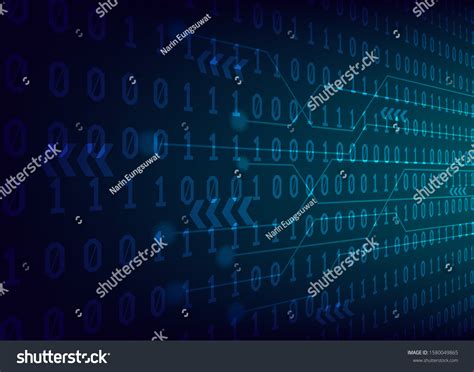 Binary Numeral System Modern Circuit Technology Vector De Stock Libre De Regalías 1580049865