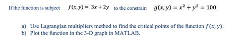 Solved Slove This Question Using Matlab And Provide The