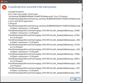 Javascript Error Trying To Run Xbox Beta App Microsoft Community