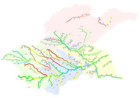 淮河流域水系图 淮河水系图 淮河水系示意图 大山谷图库
