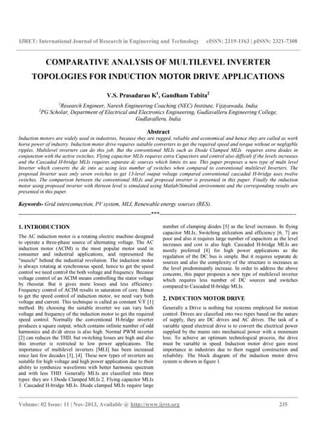 Comparative Analysis Of Multilevel Inverter Pdf