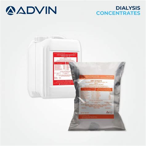 Advin Concentrated Dialysis Fluid For Hospital Hemodialysis Machines