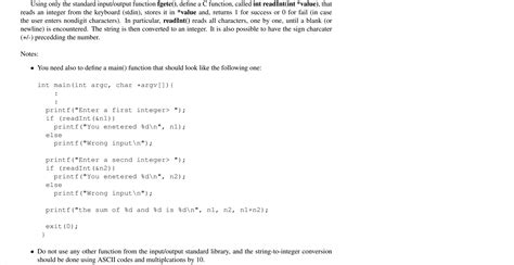 Solved Using Only The Standard Inputoutput Function