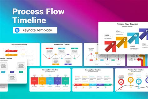 Process Flow Timeline Keynote Template Par Limo Des Sur Poweredtemplate Modele Keynote 13074