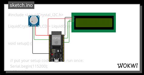 Potensiometer Lcd Wokwi Esp32 Stm32 Arduino Simulator