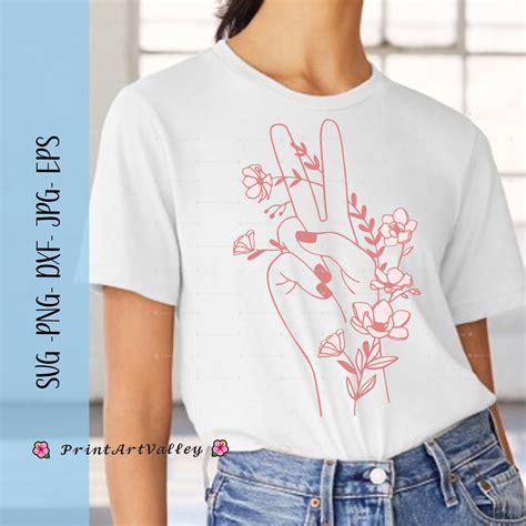 Hand Peace Sign Svg Peace Hand Svg Peace Hand Sign Print Hand Etsy