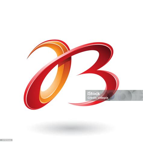 붉은 색과 오렌지색 3d 곱슬 편지 A와 B 벡터 일러스트 레이 션 벡터에 대한 스톡 벡터 아트 및 기타 이미지 벡터 알파벳 B 추상적인 Istock