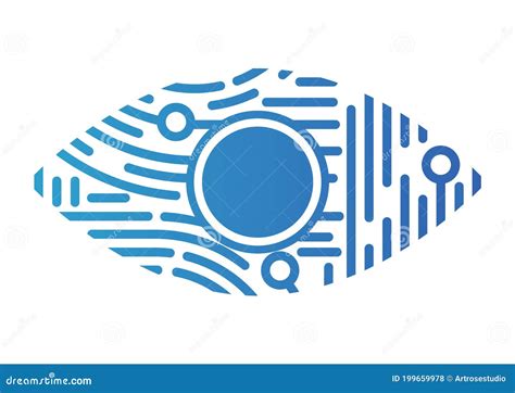 Concept Network And Cyber Security In Fingerprint Style Flat Design Vector Illustration Stock