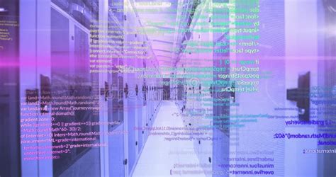 Image Of Programming Languages Moving Over Data Server Systems Stock