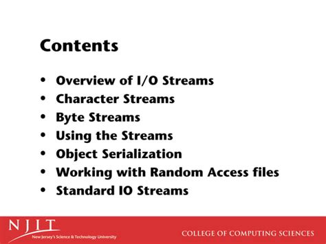 input output streams ppt