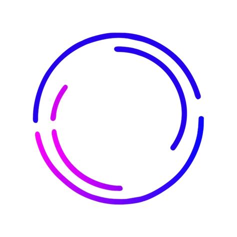Circle Icon Outline Gradient Premium Ai Generated Vector