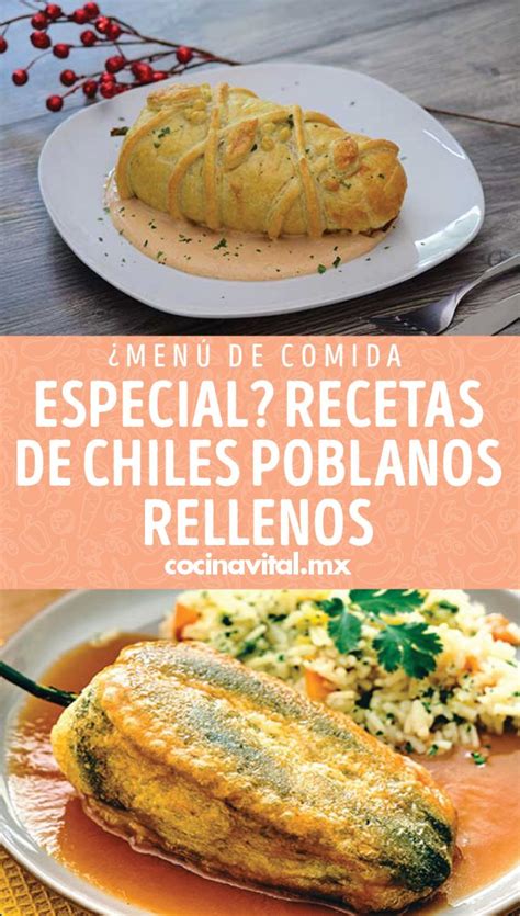 ¿menú De Comida Especial Recetas De Chiles Poblanos Rellenos In 2024