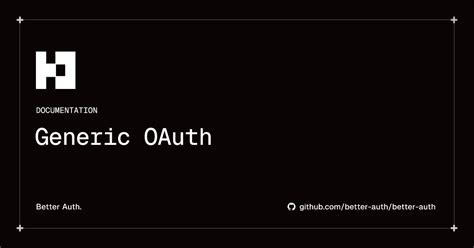 Generic Oauth Better Auth