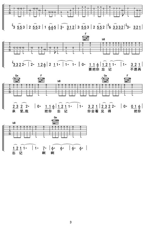 浪人情歌 伍佰 吉他谱 Chord4