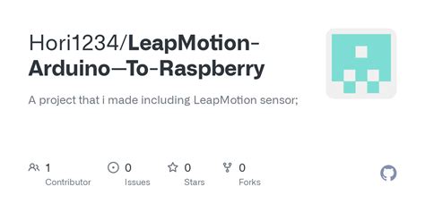 Github Hori1234leapmotion Arduino To Raspberry A Project That I